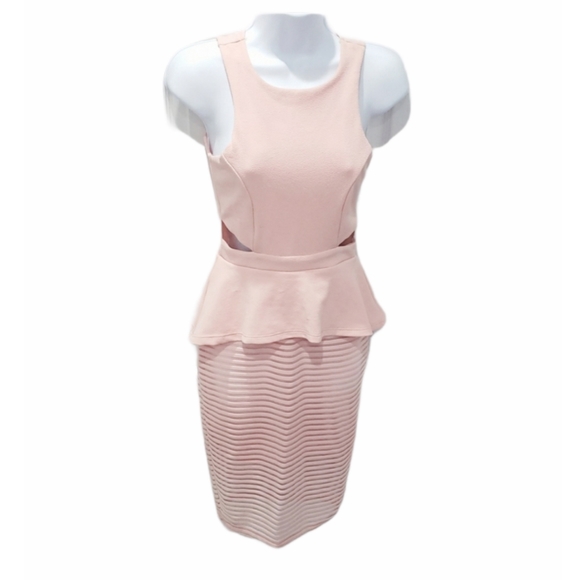 Dresses | New Blush Cutout Sides Midi Dress Sm | Poshmark